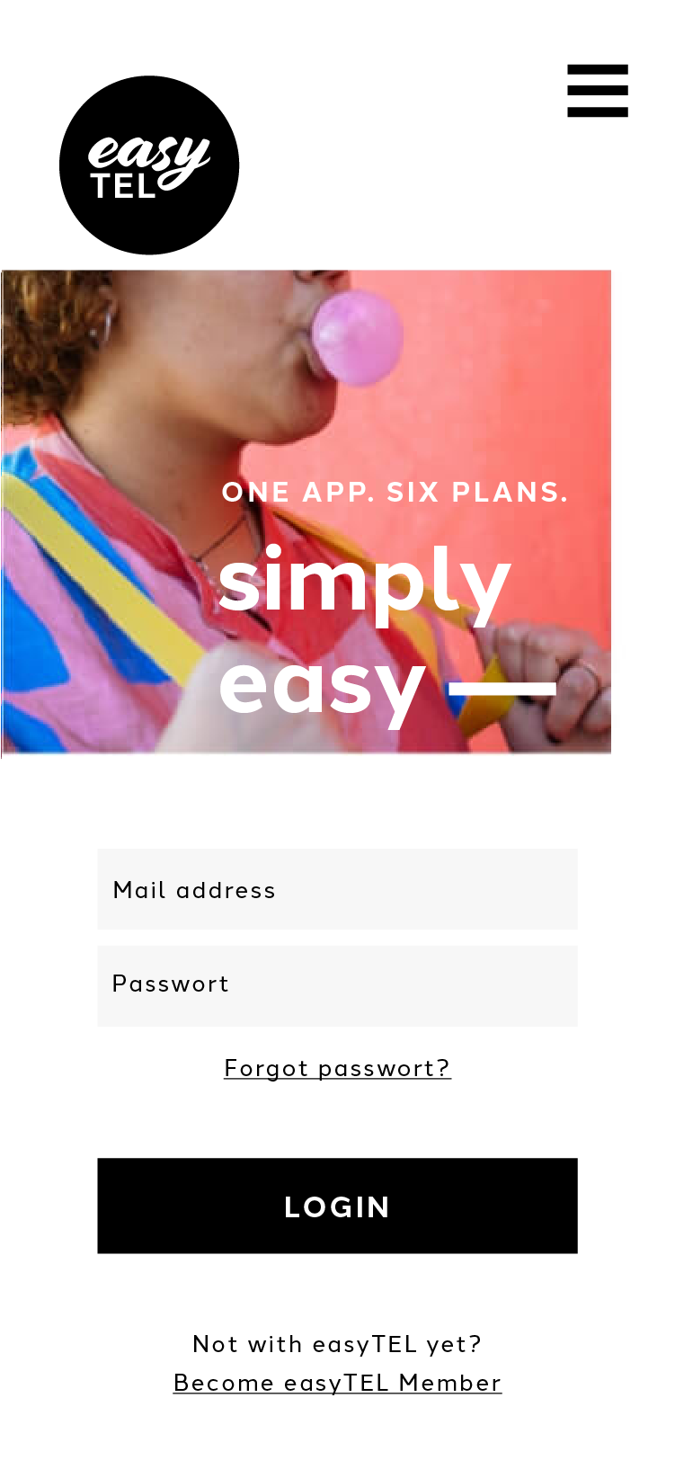 SIM Only Plans easy per App - easyTEL
